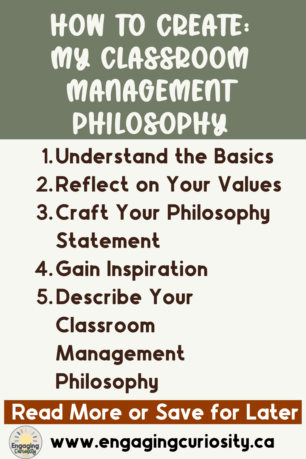 Example of Classroom Philosophy in 5 Easy Steps